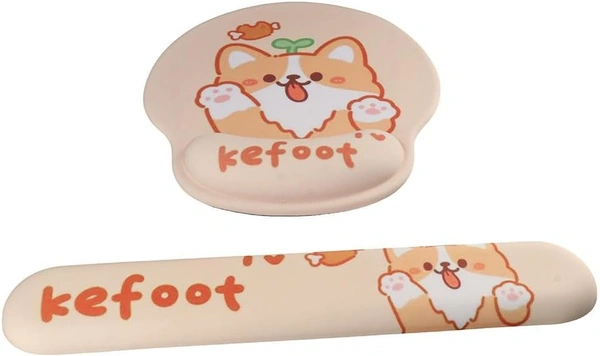 Guo 2 in 1 Cute Dog Mouse Pad Keyboard Wrist Rest Set, Soft Gel Mouse ...