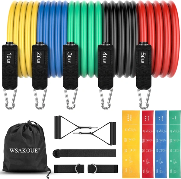 Guo Resistance Bands Set, Exercise Bands, Workout Bands for Men & Women ...