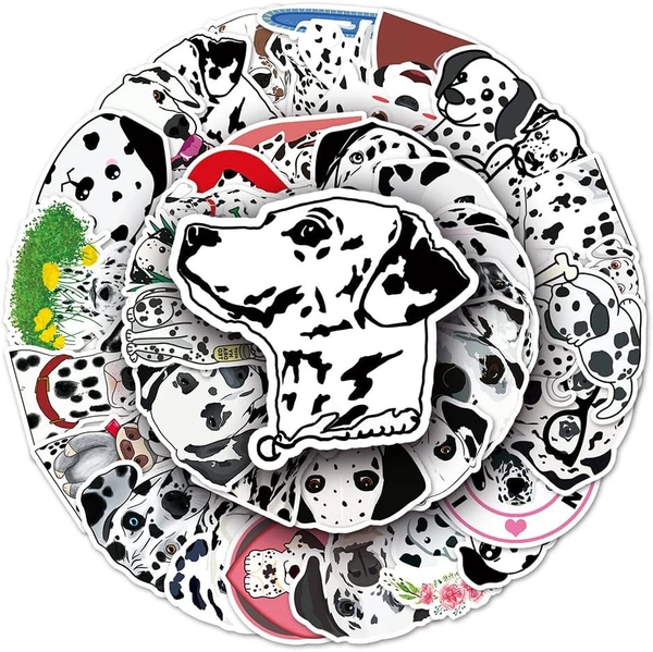 Guo Lovely Spotted Dog Stickers|50 Pcs|Cartoon Animals Vinyl Stickers ...