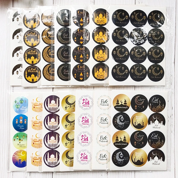 Ramadan EID Mubarak Decoration Paper Sticker Gift Tag Label Seal ...