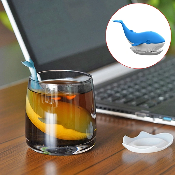 Cute Whale Design Silicone Tea Infuser Leaf Strainer Filter Diffuser ...