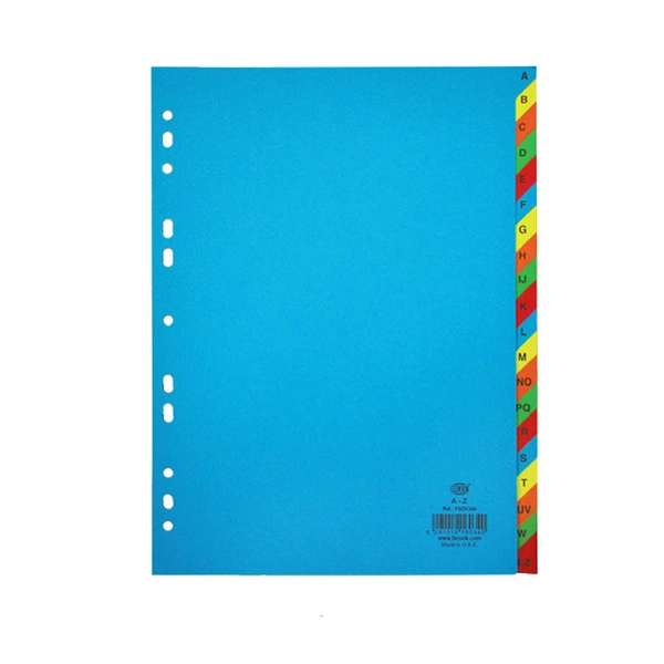 FIS FSDV344 Paper Divider A4 160GSM A-Z Color | Wholesale Prices ...