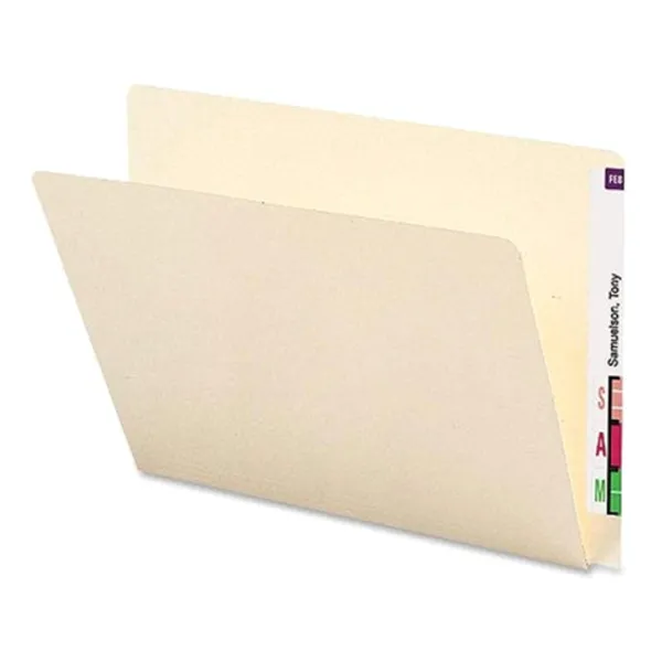 Smead Letter Size Straight Cut Extended with End Tab File Folder ...