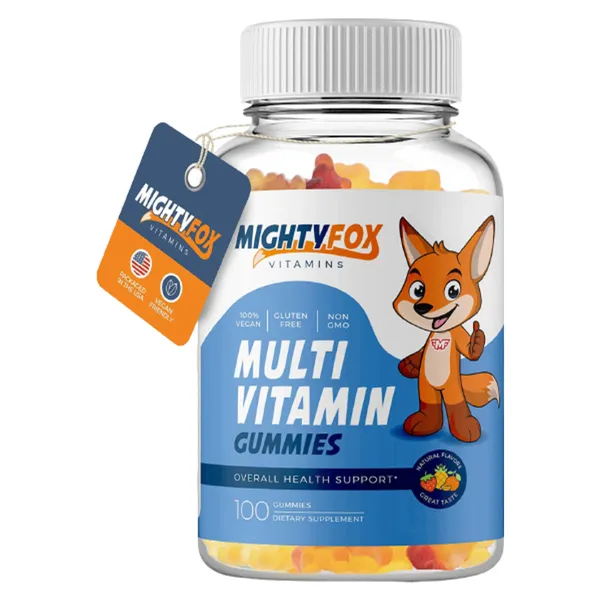 Mighty Fox Multivitamin Gummy Dietary Supplement 100 Gummies ...