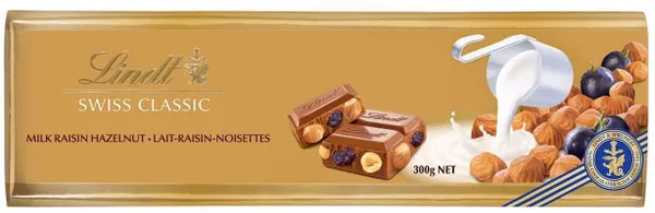 Lindt Gold Tablets Milk Raisen Nut 300 Gr | Wholesale | تريدلنغ