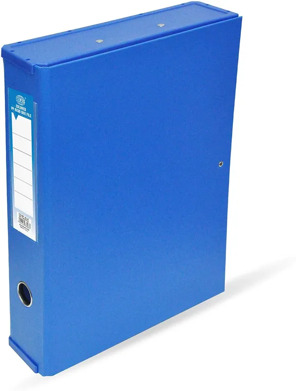 FIS Colored PP Rigid Box File With Blue Colored Plastic Sides, 210 x ...