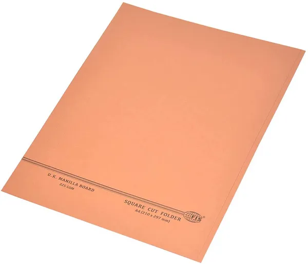 FIS Square Cut Folders Without Fastener Kendal Manila 225 GSM A4 Size ...