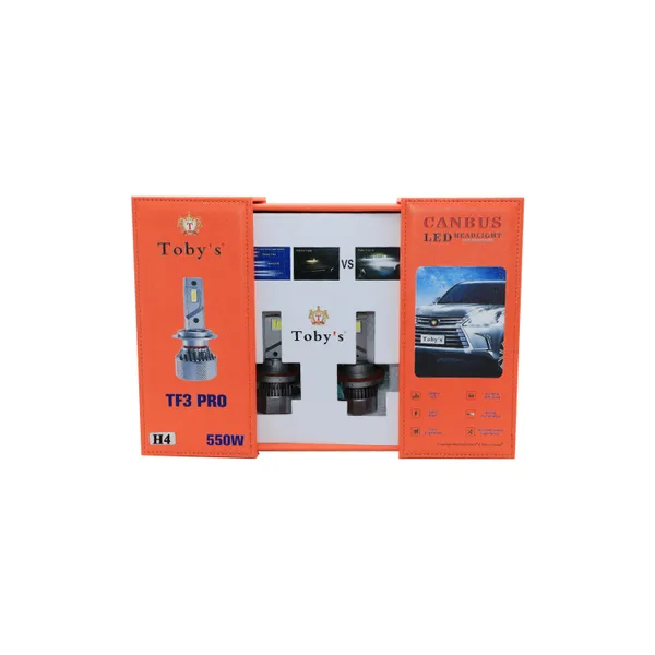 Toby's 550W 6500K ZES Technology TF3-Pro H4 LED Headlight Bulb Pack of 2 | بالجملة | تريدلنغ