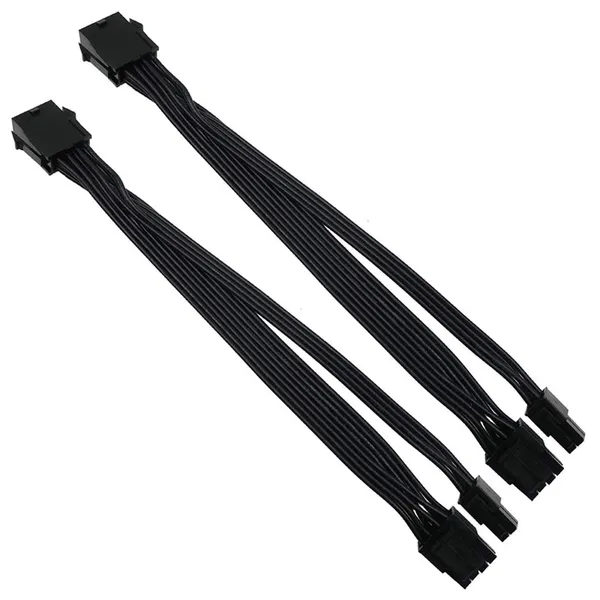 2X Cpu 8 Pin Female To Cpu 8 Pin Atx 4 Pin Male Power Supply Converter ...