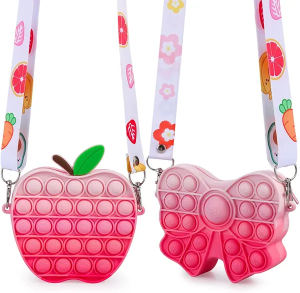 Fashiona 2 Pack Pop Shoulder Bag for Girls and Women,Big Pop it Purse ...