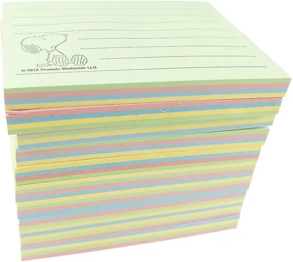 Liangnv Peanuts Character Snoopy Colorful Sticky Notes,3.95 x 2.95 Inch ...