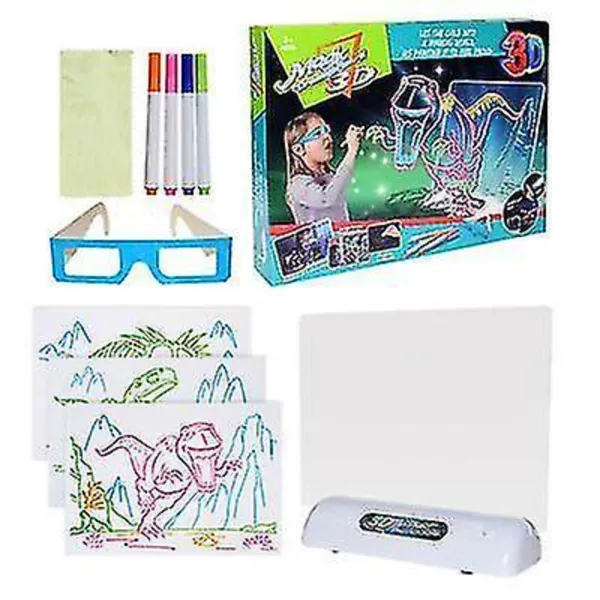 3D Fluorescent Drawing Board Children's Drawing Toy Led Drawing Board ...
