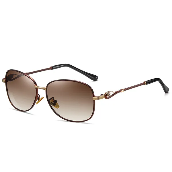 Wein Tea Gold Frame Gradient Tea Sunglasses For Women | Wholesale ...
