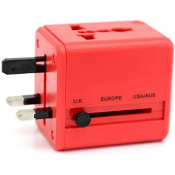 Qyzzdb Power Plug Adapter 2 Usb Ports, 110-220 Volt Adapter, 1 Pack ...