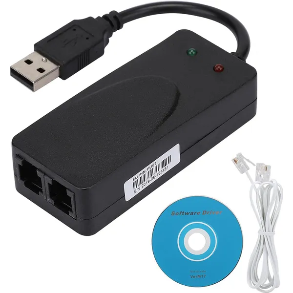 Fax Modem, Auto Reply Voicemail Receive Faxes Dual Port Modem, For 7 8 ...