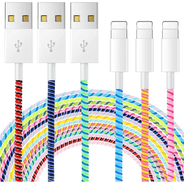 15 Pieces Spiral Cable Protector Charger Cable Saver Protector ...