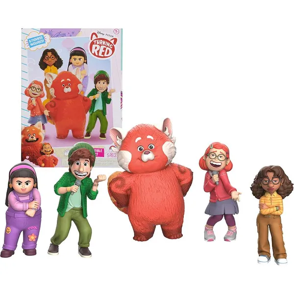 Disney and Pixar Turning Red 5-Piece BFF Collectible Figure Set 3-Inches High | Wholesale ...