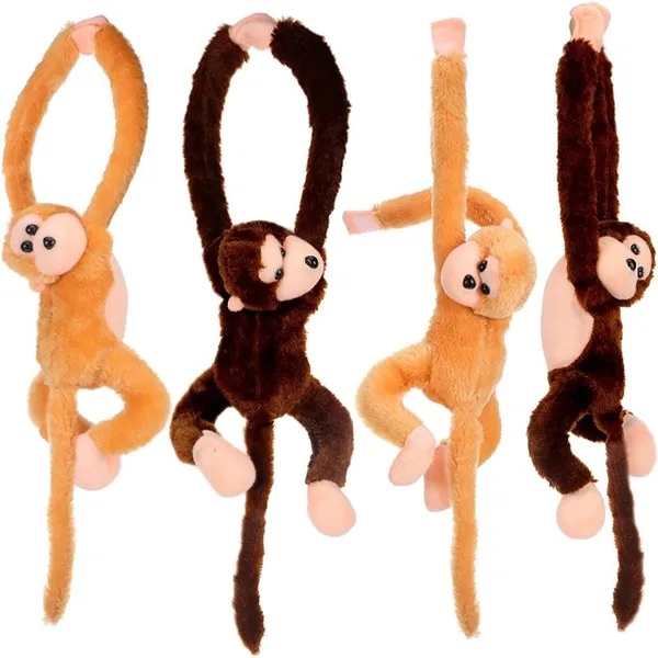 4 Packs Stuffed Monkey 22 Inch Hanging Monkey Stuffed Animal with Sound ...
