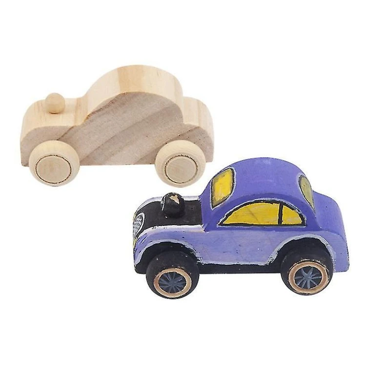 Creative Diy Graffiti Hand-painted Wooden Car Children's Imagination ...