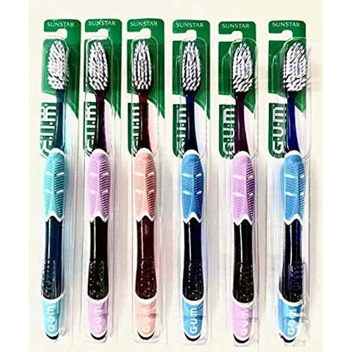 Gum 524 Technique Deep Clean Full Soft Head Toothbrush Multicolor 6 ...