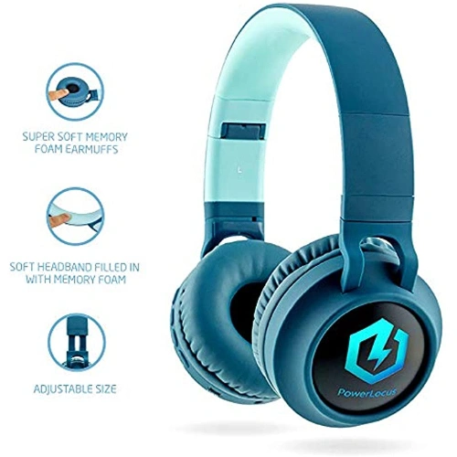 Power Locus Over-Ear Foldable Wireless Bluetooth Headphone with Mic ...