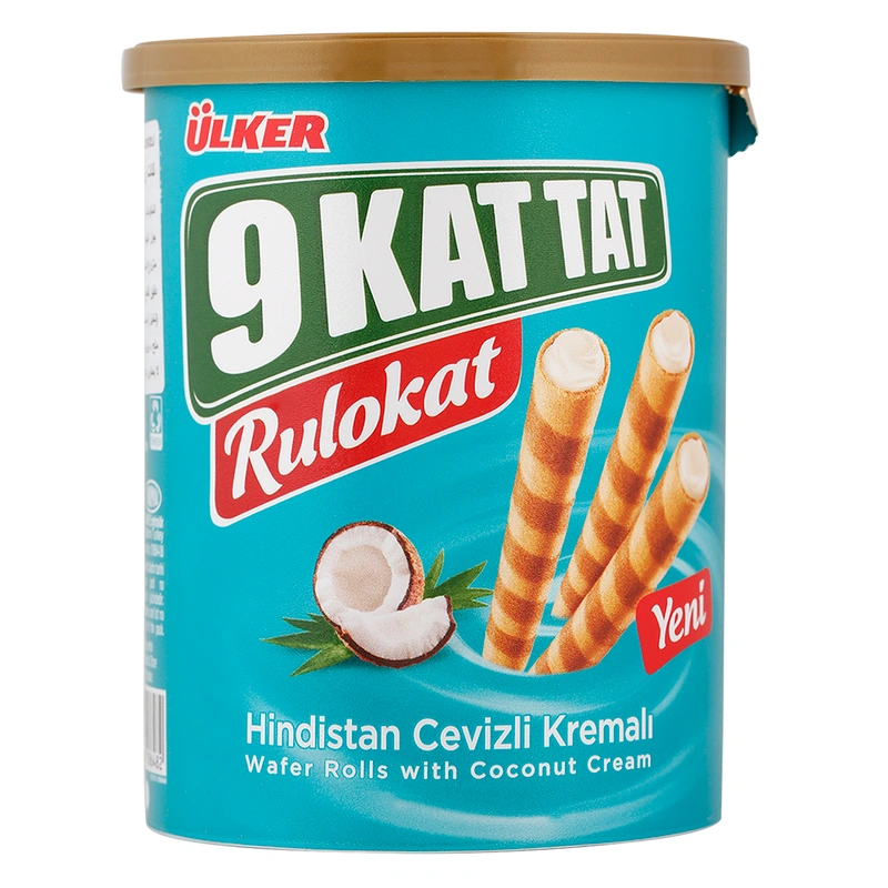Ulker 9 Kat Tat Rulokat Coconut Cream Wafer Rolls 170 gr | Wholesale ...