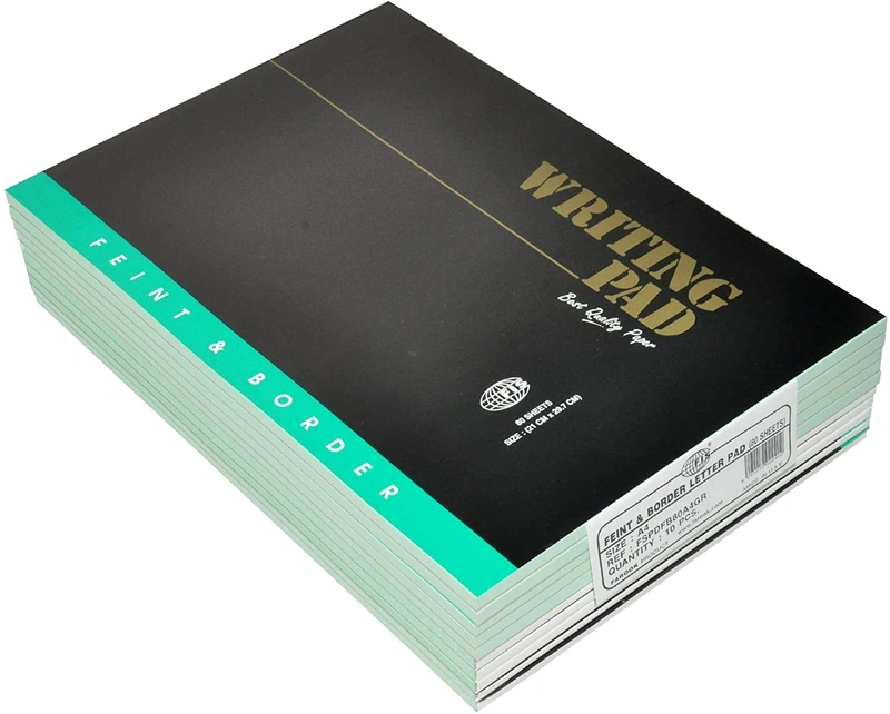 FIS Writing Pads, Feint & Color Border, Single Ruled, 60 GSM, A4 Size ...