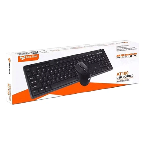 Meetion USB Corded Keyboard With Mouse Black AT100 | Wholesale Prices ...