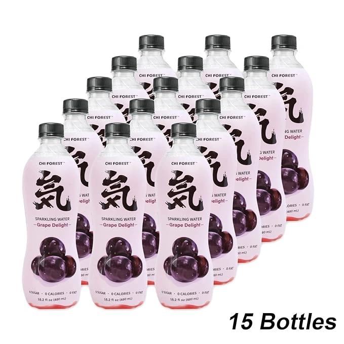 Chi Forest Sparkling Water Grape Delight Flavor 480ml x 15 - Expiry 11 Feb 2024 | Wholesale ...