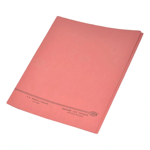 FIS 225 GSM Square Cut File Folders Without Fastener Kendal Manila Red ...