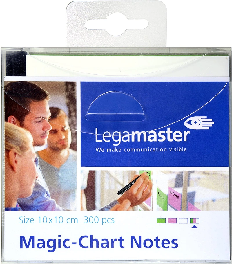 Legamaster Magic-Chart Notes Assorted 10X10 Cm, 300 Notes Per Pack ...