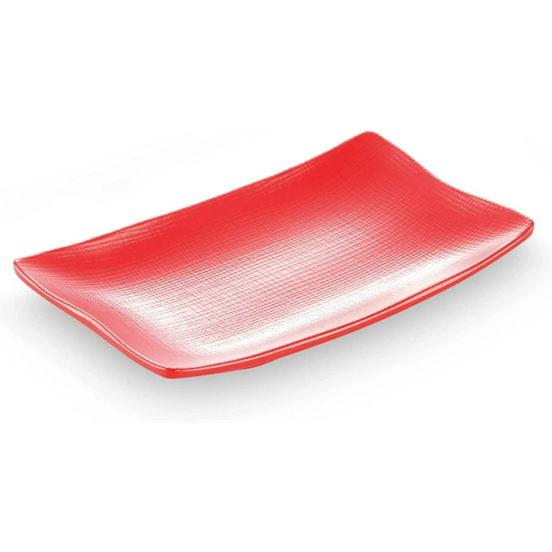 Harmony Melamine Long Serving Plate Red 19.5 x 12.5 x 2.5 cm ...