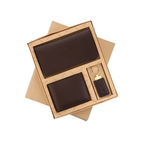 Jafferjees The Louvre Wallets Men Brown Genuine Leather Set Of 1 ...