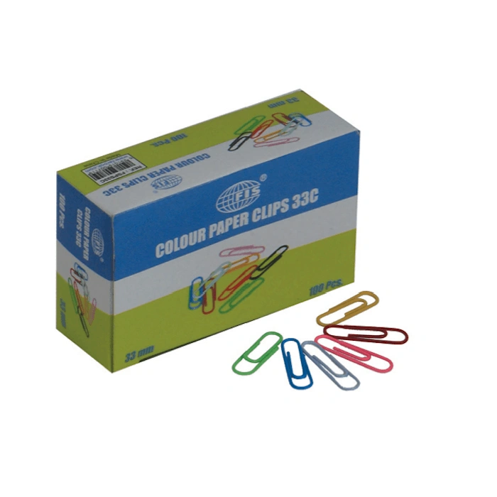 FIS Colored Paper Clips Assorted 33mm FSPS33CN 100-Piece | Wholesale ...