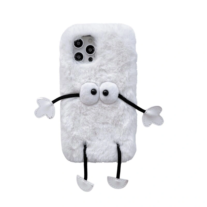 Korean Cartoon Cute Fur Fluffy Soft Case For Iphone 12 Pro Max White ...