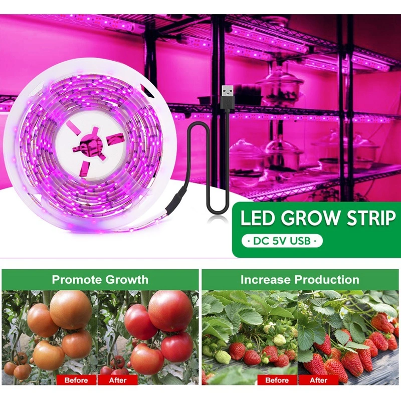 LED Grow Light Full Spectrum USB Grow Light Strip 0.5M 2835 SMD DC5V ...