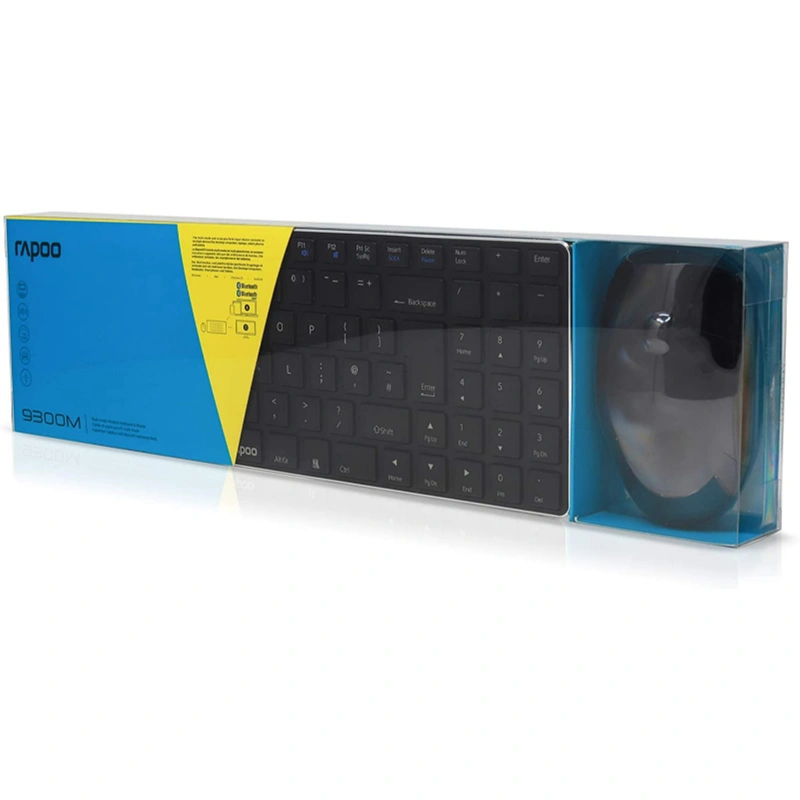 Rapoo 9300M Multi-Mode Wireless Ultra-Slim Keyboard Mouse Desktop Combo ...