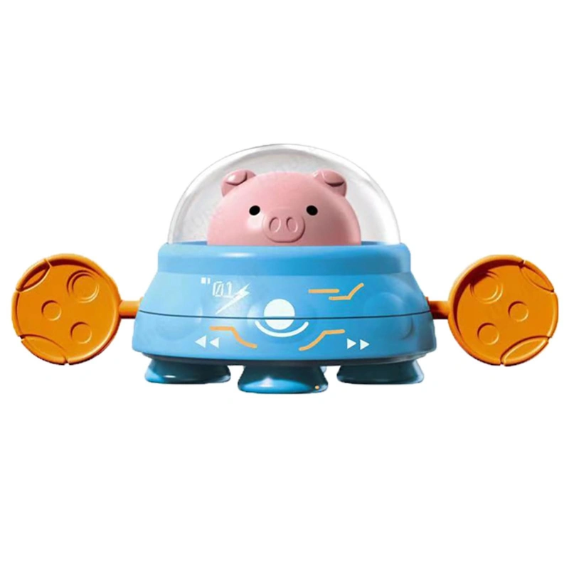 Abs Clockwork Water Flying Saucer Pig For Bathroom Ocean Blue Toy ...
