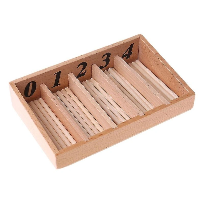 Montessori Wooden Spindle Box 45 Spindles Mathematics Counting ...