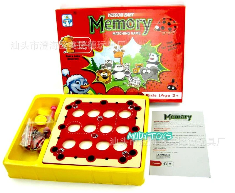 Wooden Memory Matching Game for Kids Ladybird Memory Board Game Wooden ...
