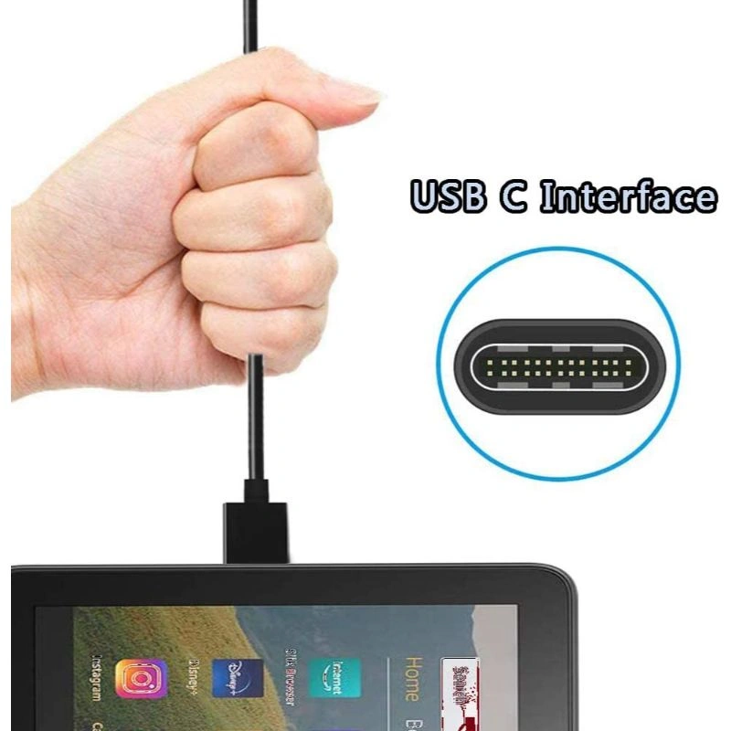 Amazon Kindle Fire Replacement Usb C Cable,6.5Ft Extra Long Cord ...