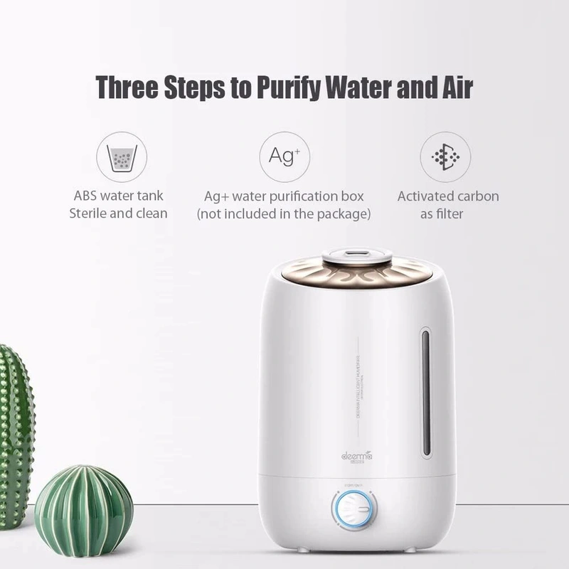Deerma F500 Ultrasonic Humidifier 5L Manual Air Purifier Rotatable Mist ...