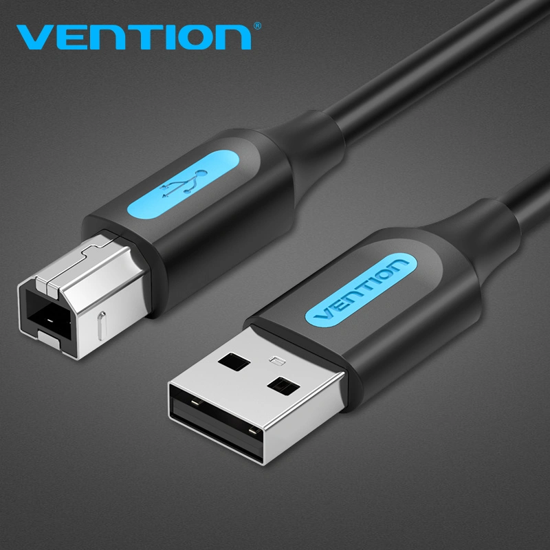 Vention Usb 2.0 A Male To B Male Cable With Ferrite Cores 15m Black Pvc ...