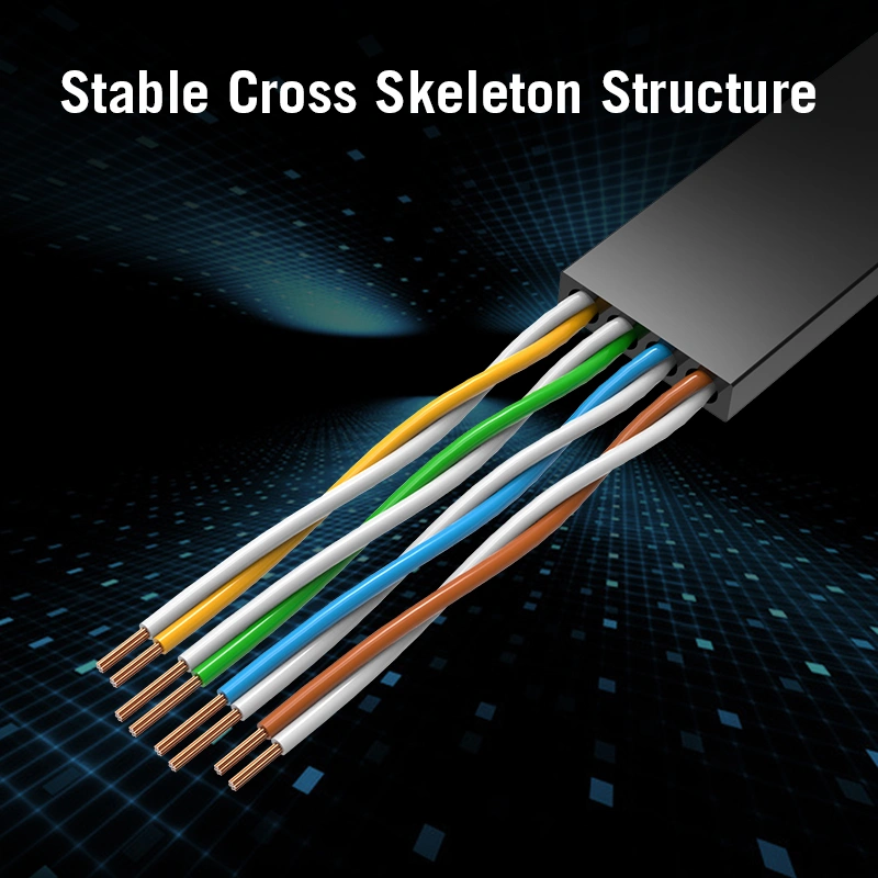 Vention Flat Cat6 Utp Patch Cord Cable 1m Black - Ibabf 1m | Wholesale ...