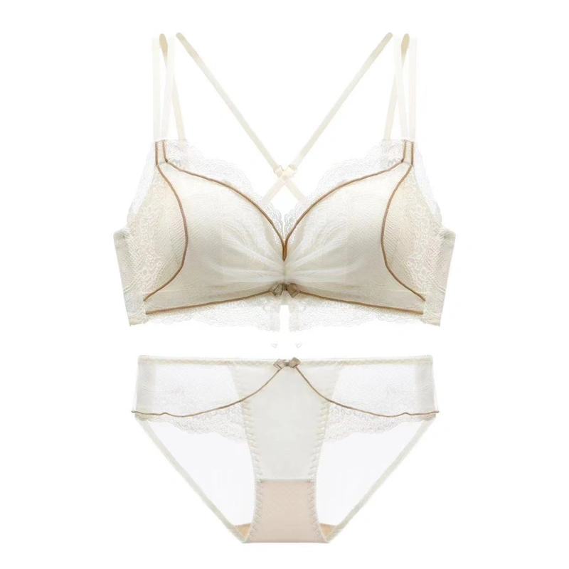 Meng Xuanhan Lace Bra And Panties Set, White, 38/85A | Wholesale Prices | Tradeling