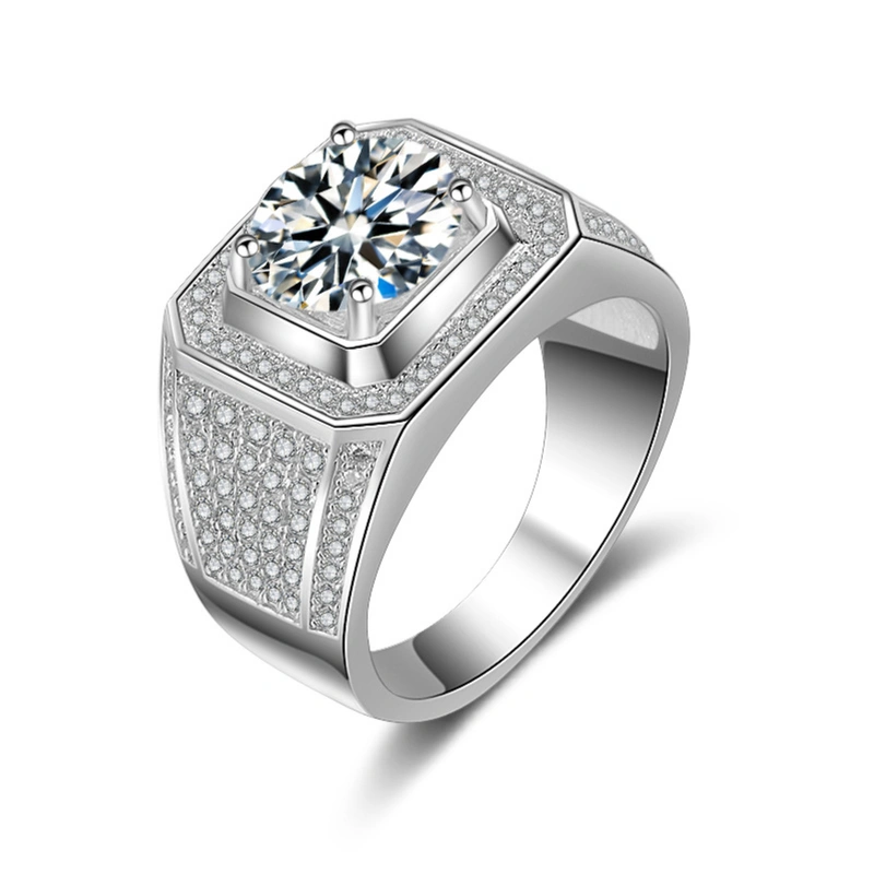 Platinum Color Micro Set Diamond Big Men's Ring 5 | Wholesale Prices ...