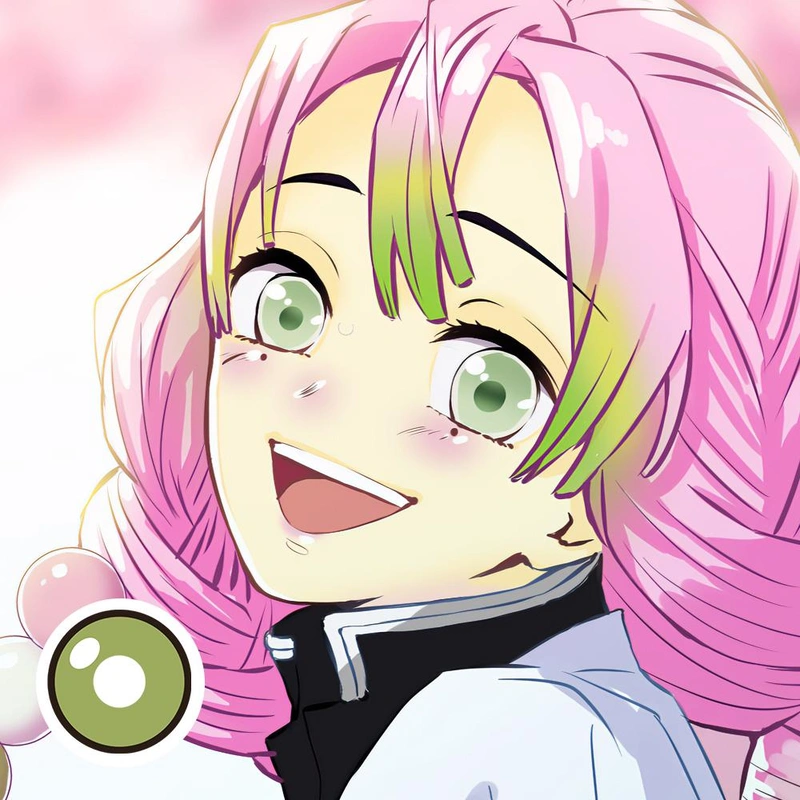 Ojotrend 1Pair Colored Contact Lens Kanroji Mitsuri Green Halloween ...