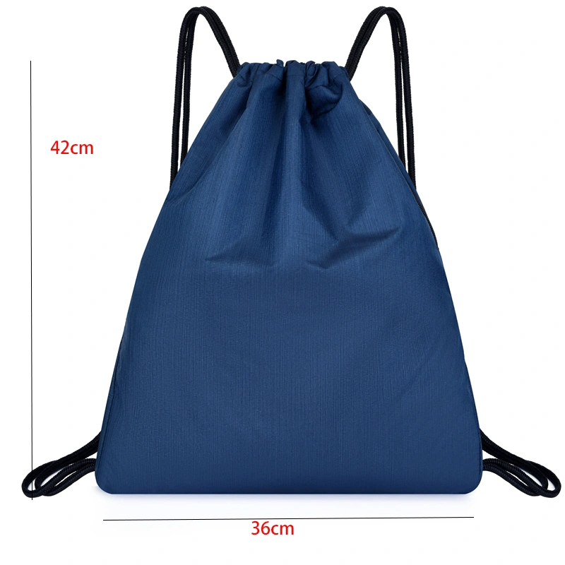 Waterproof Drawstring Sports Backpack 42×36cm Dark Blue | Wholesale ...
