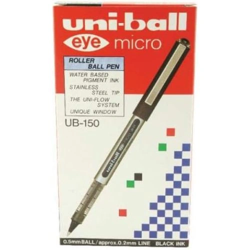 Uni Eye Micro Pen Uniball UB150 Black 12 Pieces | Wholesale | Tradeling