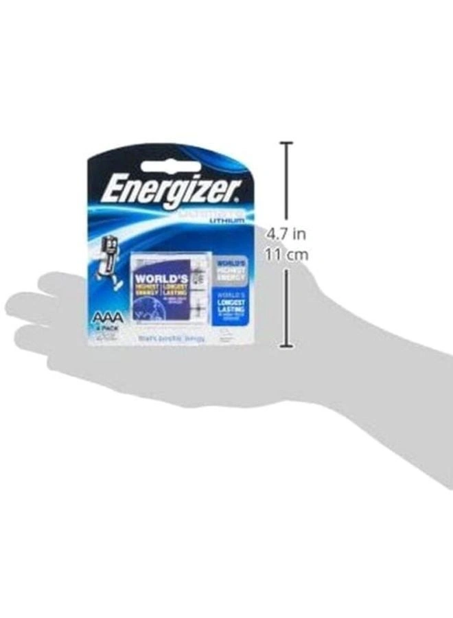 Energizer 4-Piece Aaa Ultimate Lithium Battery Set Silver/Blue/Black ...